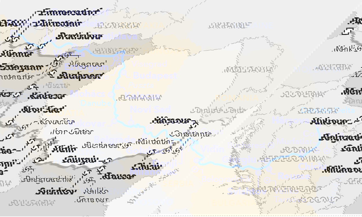 Beautiful Blue Danube & Danube Delta - Amadeus (15 Night Roundtrip ...