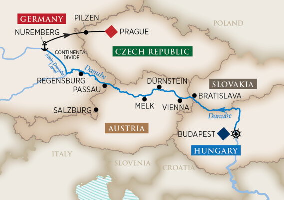 Prague To Budapest River Cruise