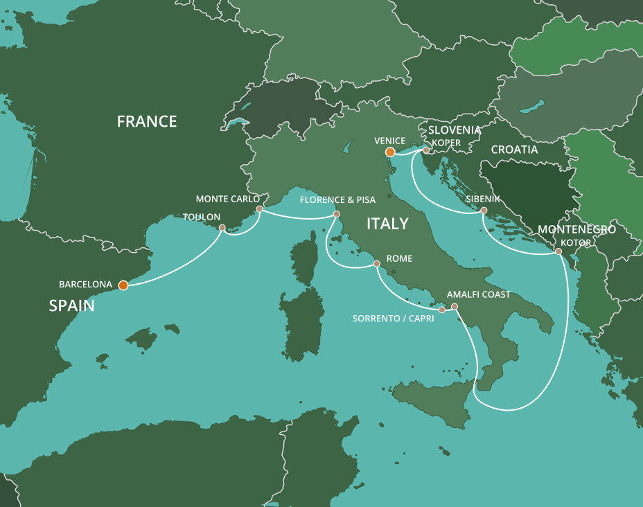 Best Of The Mediterranean Voyage - Azamara (12 Night Cruise from ...