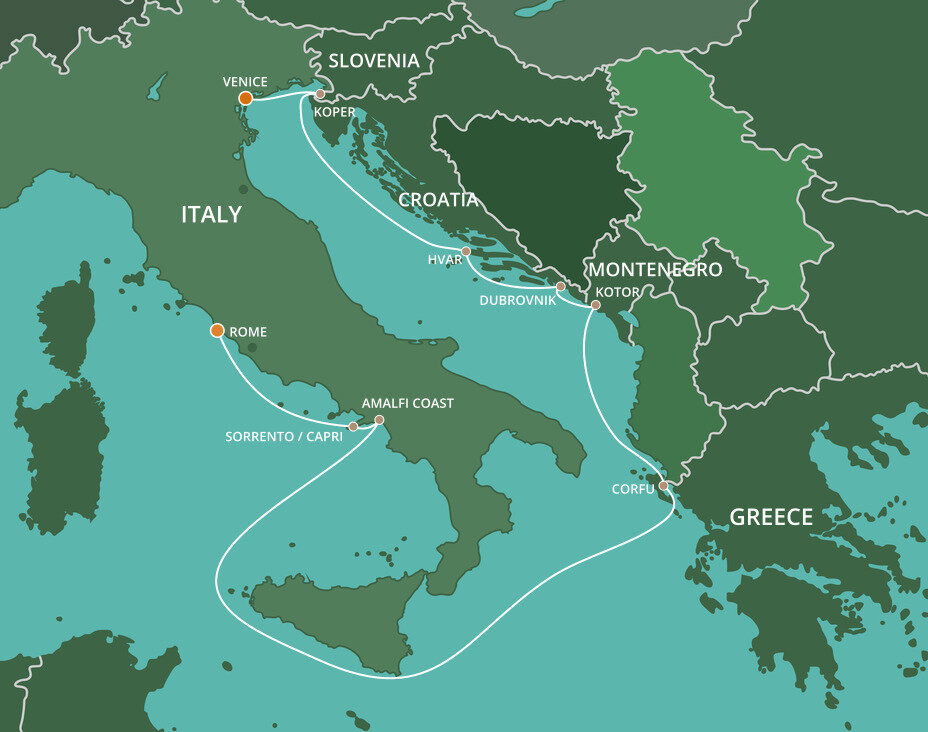 Dalmatian & Amalfi Coasts Voyage - Azamara (10 Night Cruise from Venice ...