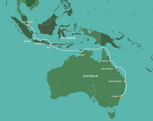 Cruises from Australia to Singapore - 2025-2028 Seasons