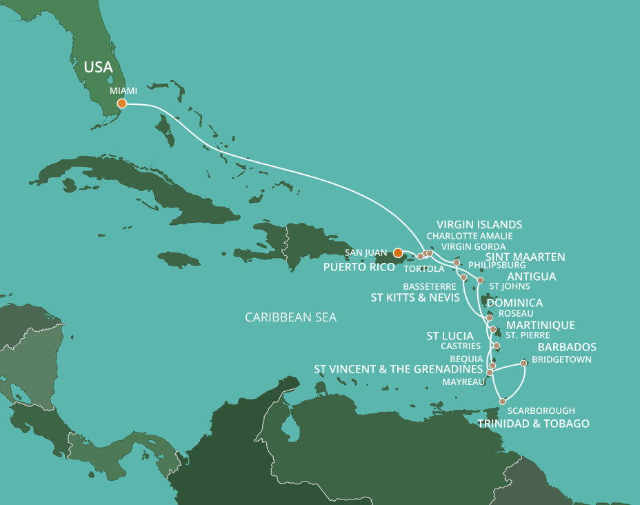 Eastern Caribbean Voyage - Azamara (18 Night Cruise from San Juan to Miami)