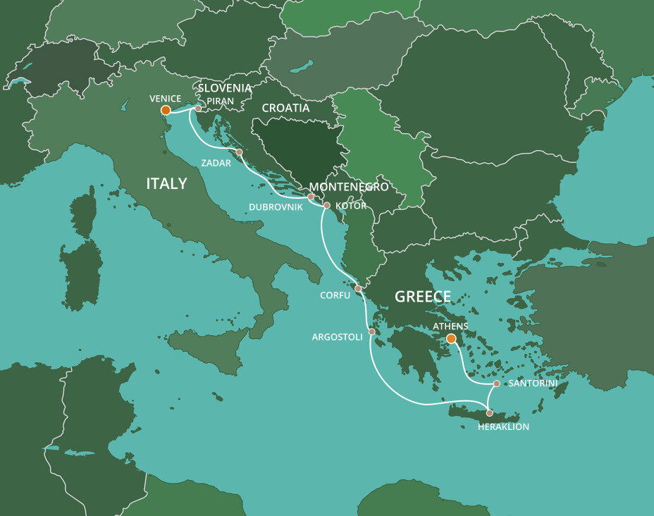Adriatic Wonders Voyage - Azamara (10 Night Cruise from Venice to Athens)
