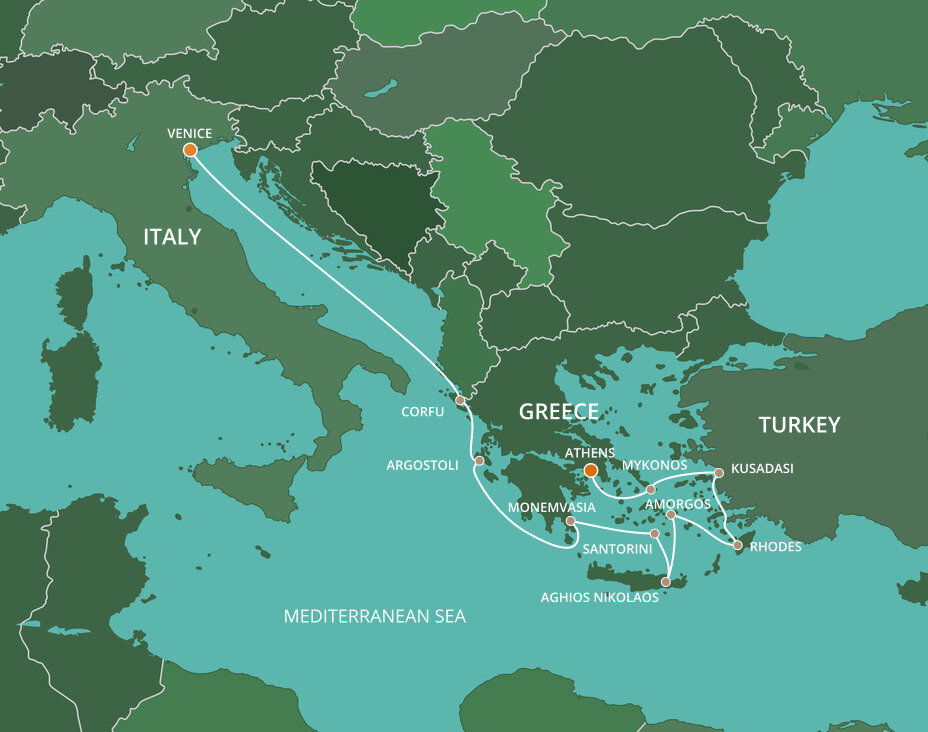 Greece Intensive Cruise: Mykonos, Rhodes & Crete - Azamara (11 Night ...