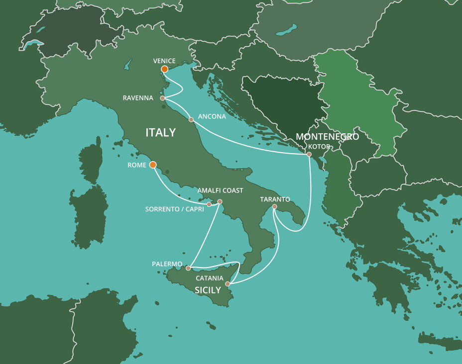 Italy Intensive Cruise: Venice, Sicily & Amalfi - Azamara (10 Night ...