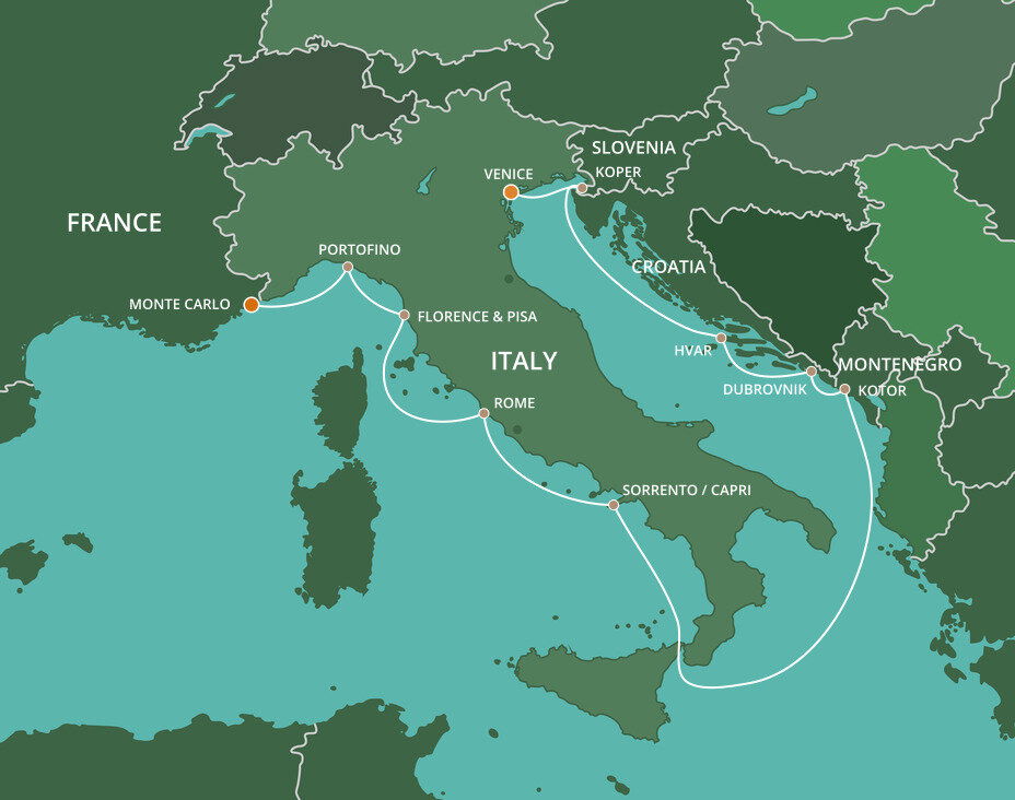 Best Of The Mediterranean Cruise: Portofino, Florence & Kotor - Azamara ...