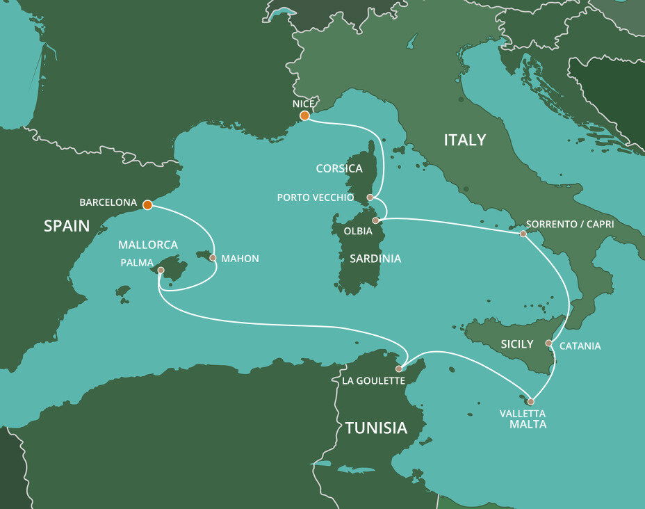 Islands Of The Mediterranean Voyage - Azamara (10 Night Cruise from ...
