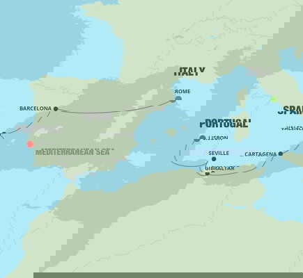 Cruises from Rome to Lisbon - 2022, 2023, 2024 & 2025 Seasons