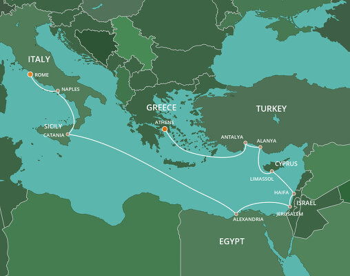Cruises from Athens to Rome - 2022, 2023, 2024 & 2025 Seasons