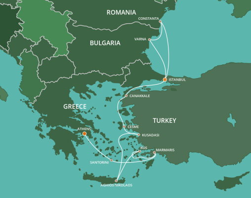 Cruises from Athens to Istanbul - 2023, 2024 & 2025 Seasons