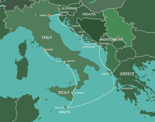 Cruises from Venice to Rome - 2023-2025 Seasons