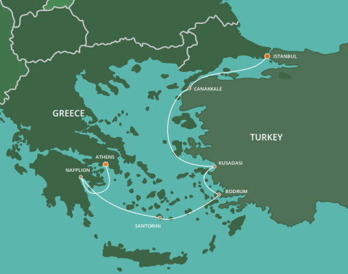 Cruises from Turkey to Greece - 2024-2026 Seasons