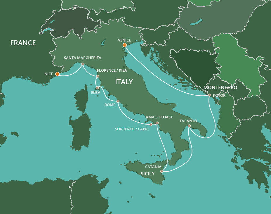 Italy Intensive Voyage - Azamara (12 Night Cruise from Nice to Venice)