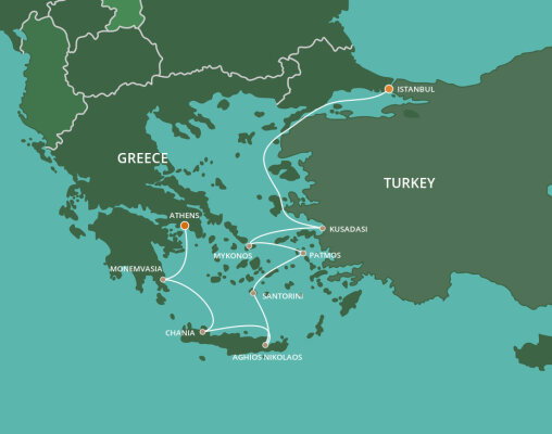 Cruises from Athens to Istanbul - 2024-2026 Seasons