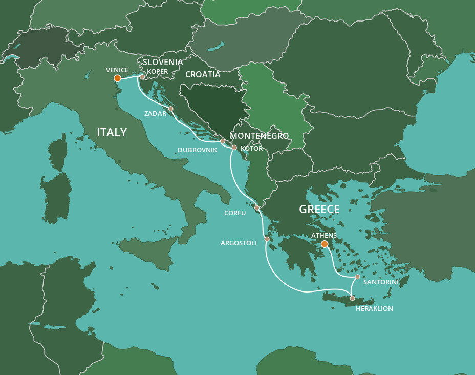 Adriatic Wonders Voyage - Azamara (10 Night Cruise from Venice to Athens)
