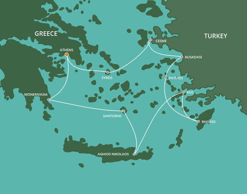 Greek Island Cruises - Azamara - 2024-2026 Seasons