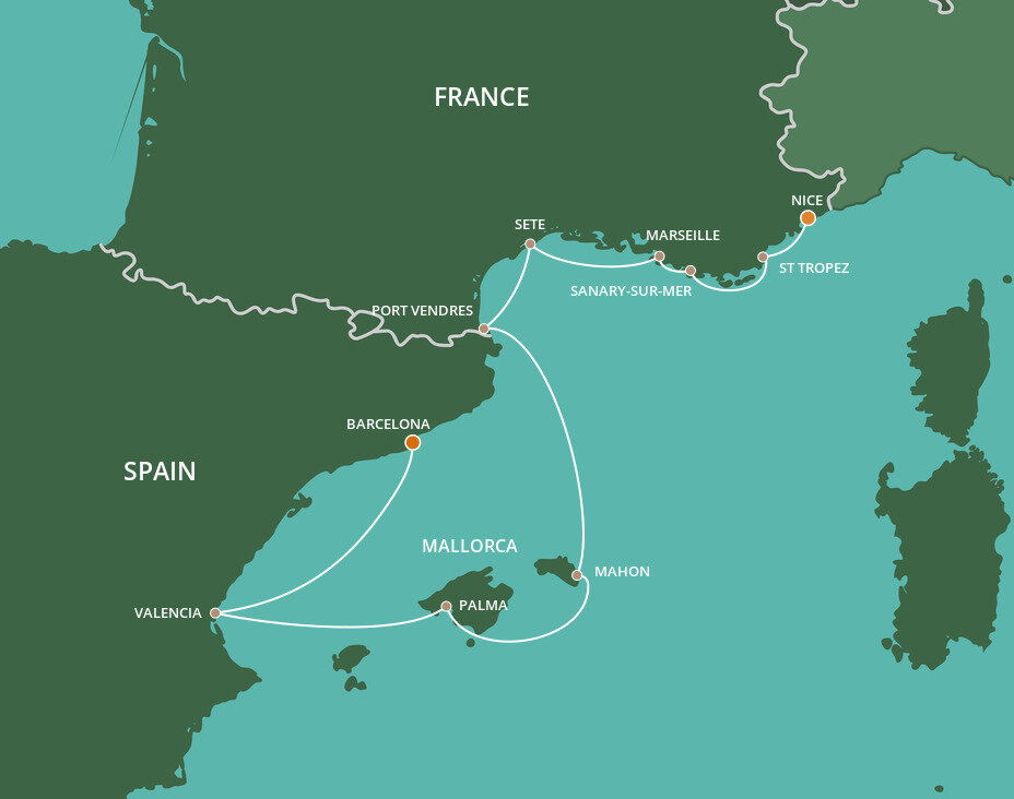 Spain Intensive Voyage - Azamara (10 Night Cruise from Barcelona to Nice)