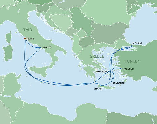 Celebrity Cruises Starting In Rome - 2025 Season