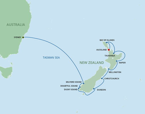Cruises from Australia to New Zealand - 2023, 2024 & 2025 Seasons