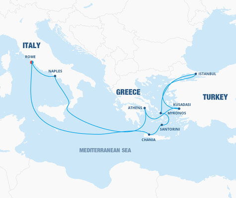 Celebrity Cruises Starting In Rome - 2023 & 2024 Seasons