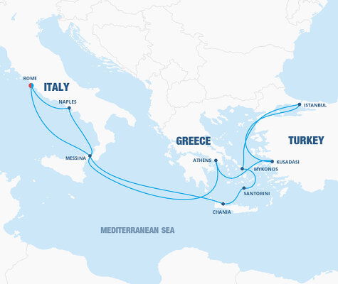 Cruises Starting and Ending in Rome - 2022, 2023 & 2024 Seasons