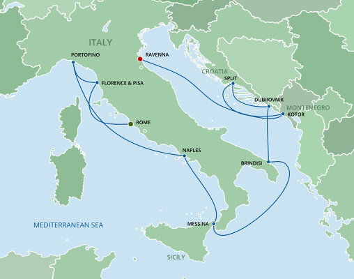 Cruises from Rome to Venice - 2024-2026 Seasons
