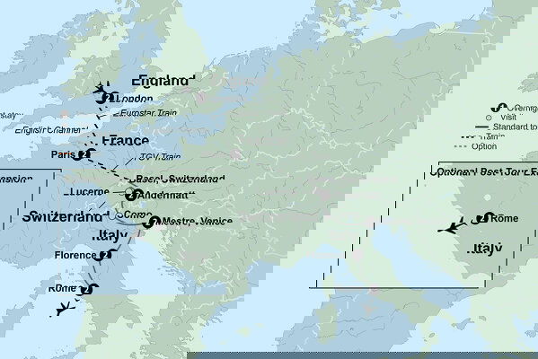 Tours from London to Rome - 2025-2027 Seasons