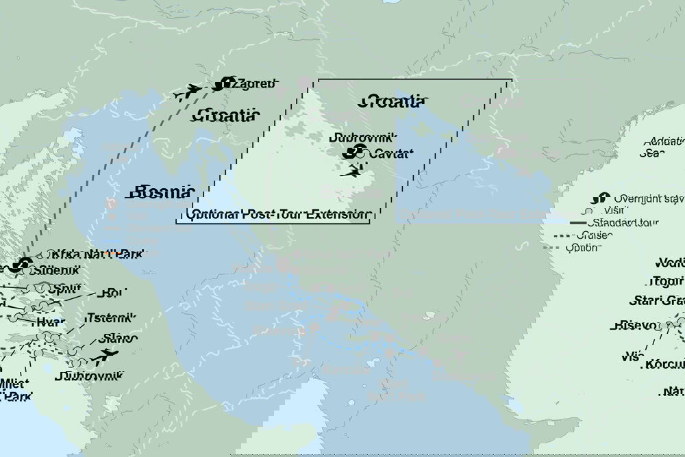 Croatia & Its Islands - Collette (11 Days From Zagreb to Dubrovnik)