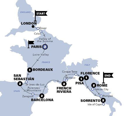 Tours from London to Rome - 2025-2027 Seasons