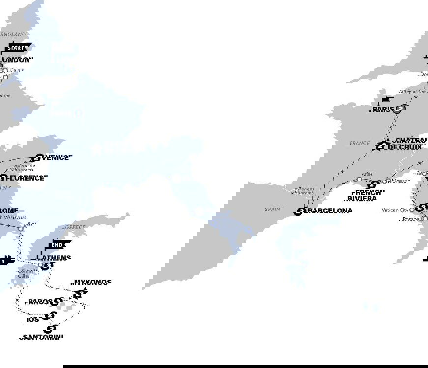 London to Athens with Greek Island Hopping (Plus) - Contiki (27 Days ...