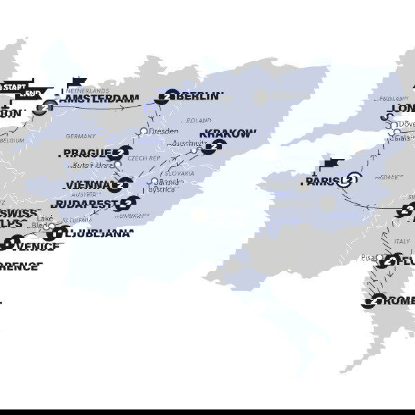 European Trail (Gap Year - Ages 18 to 22) - Contiki (23 Days From ...