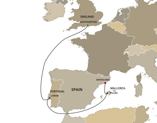 Cruises from England to Spain - 2024 & 2025 Seasons