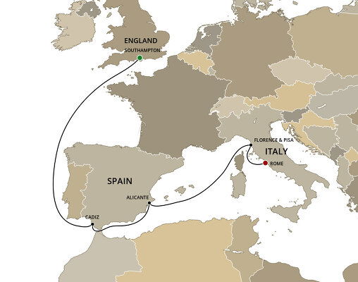 Cruises from London to Rome - 2025 & 2026 Seasons