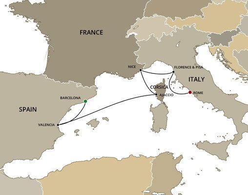 Cruises from Barcelona to Rome - 2024-2026 Seasons
