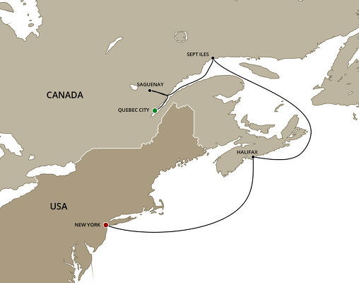 Cruises from Quebec City to New York - 2025-2027 Seasons