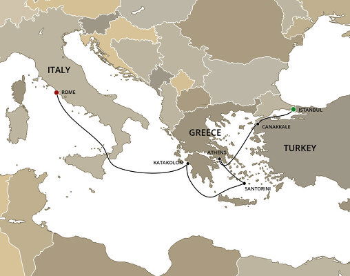Cruises from Istanbul to Rome - 2025-2028 Seasons