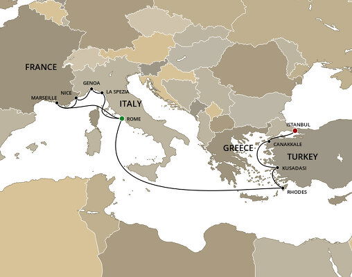 Cruises from Rome to Istanbul - 2025-2028 Seasons