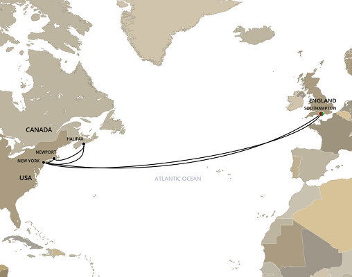 Cruises from England to USA - 2025-2027 Seasons