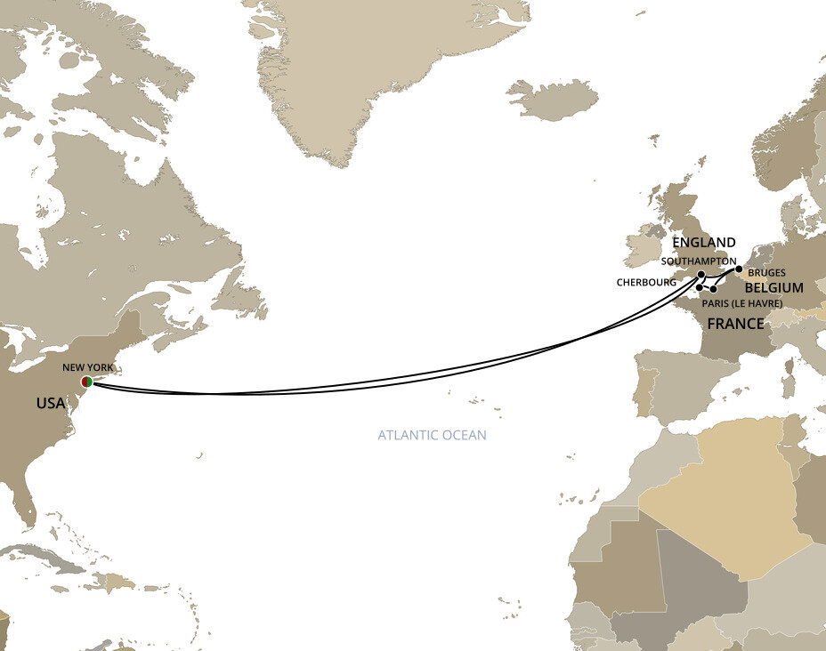Roundtrip Transatlantic Crossing - Cunard (19 Night Roundtrip Cruise ...