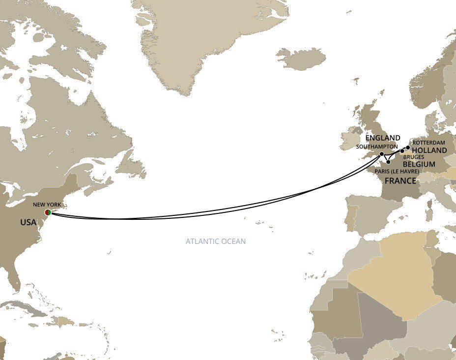 Roundtrip Transatlantic Crossing - Cunard (21 Night Roundtrip Cruise ...