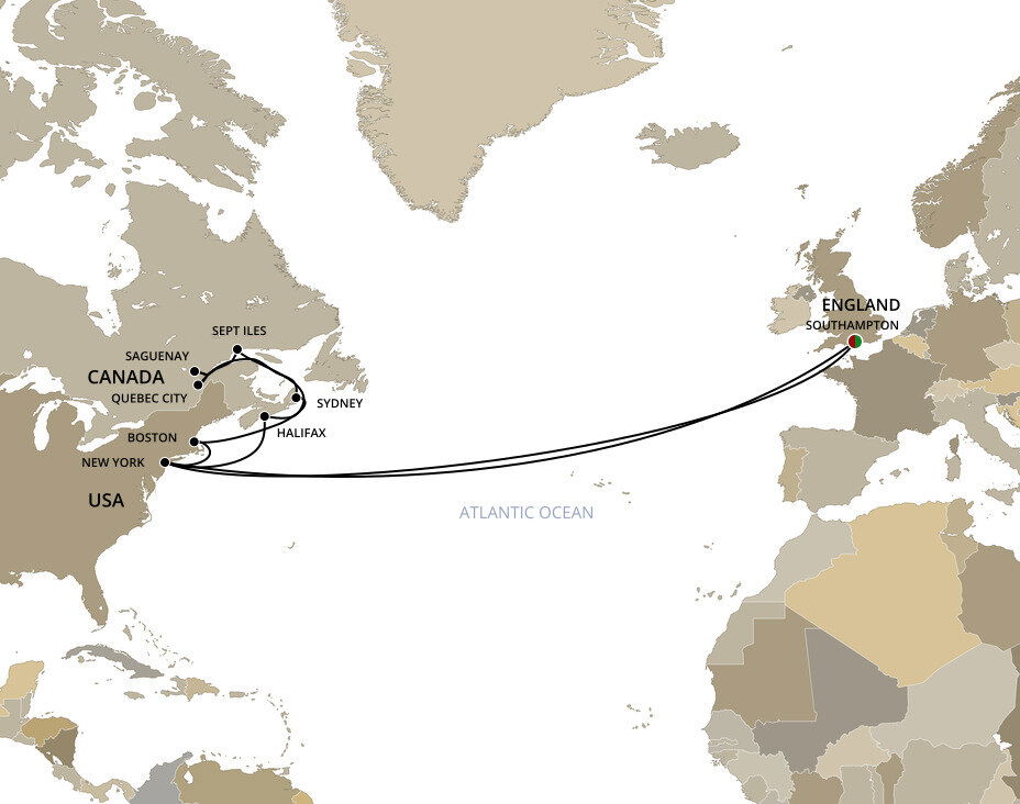 Transatlantic Crossing, New England And Canada - Cunard (29 Night ...