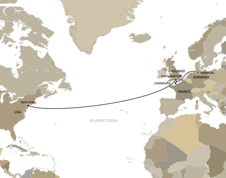 Westbound Transatlantic Crossing - Cunard (10 Night Cruise from Hamburg ...