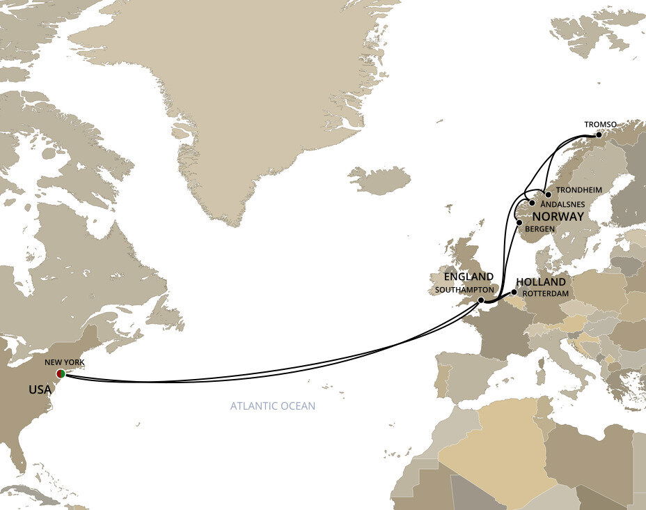Roundtrip Transatlantic Crossing - Cunard (30 Night Roundtrip cruise ...