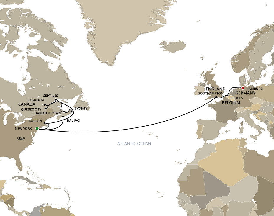 Transatlantic Crossing, New England And Canada - Cunard (24 Night ...