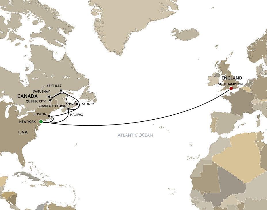 Transatlantic Crossing, New England And Canada - Cunard (21 Night ...