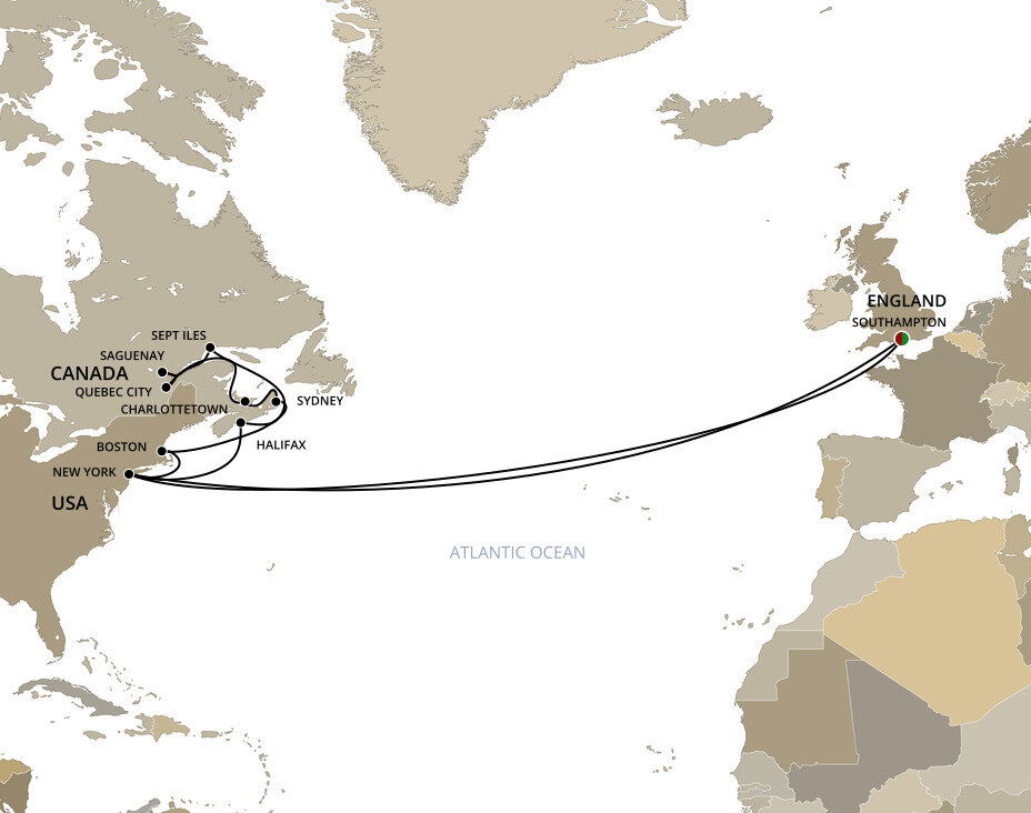 Transatlantic Crossing, New England And Canada - Cunard (28 Night ...