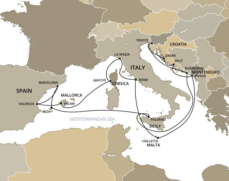 Mediterranean And Adriatic - Cunard (21 Night Roundtrip cruise from Rome)
