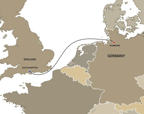Cruises from England to Germany - 2022, 2023, 2024 & 2025 Seasons