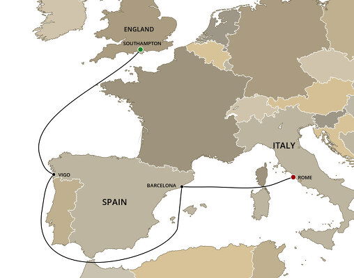 Cruises from London to Rome - 2025 & 2026 Seasons