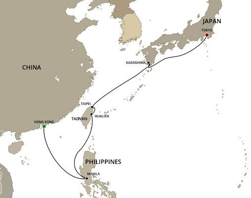 Cruises from Hong Kong to Japan - 2025-2027 Seasons
